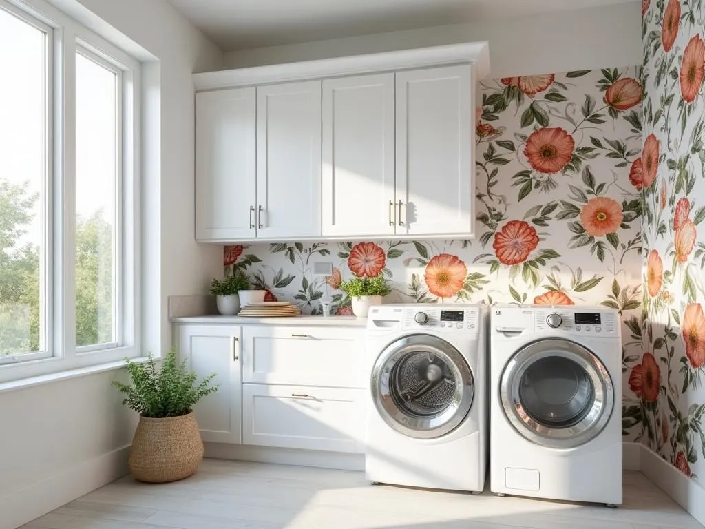 Laundry Room Wallpaper Ideas: Transform Your Utility Space - Decor Trick