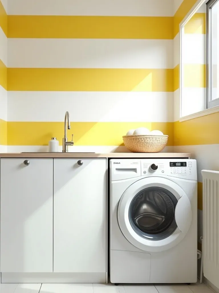 Cheerful Laundry Room Wallpaper: Brighten Up Your Chores! - Decor Trick