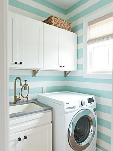 Peel and Stick Laundry Room Wallpaper: Chic & Practical Design - Decor ...